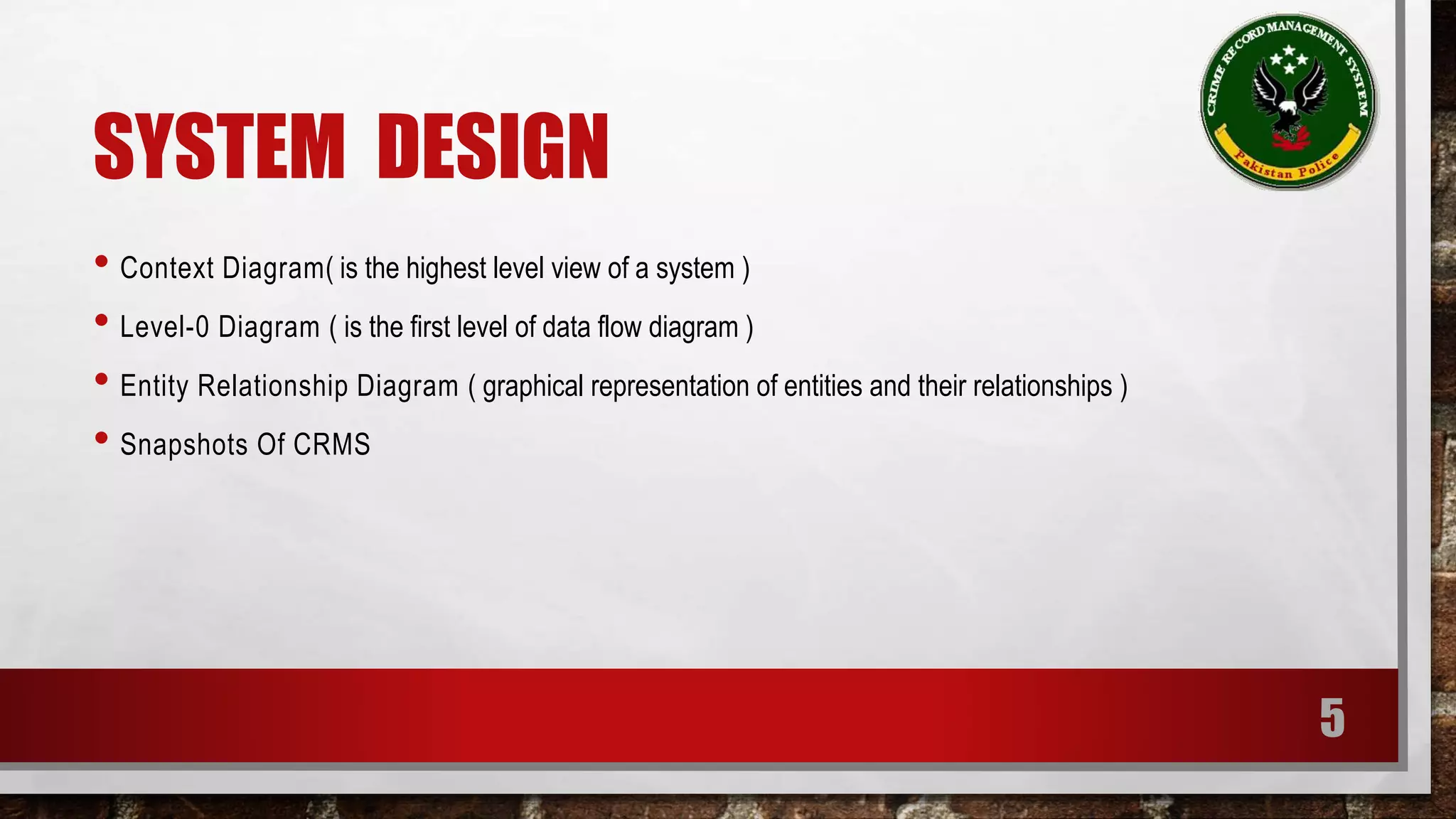 Crime Record Management System (CRMS) | PPTX