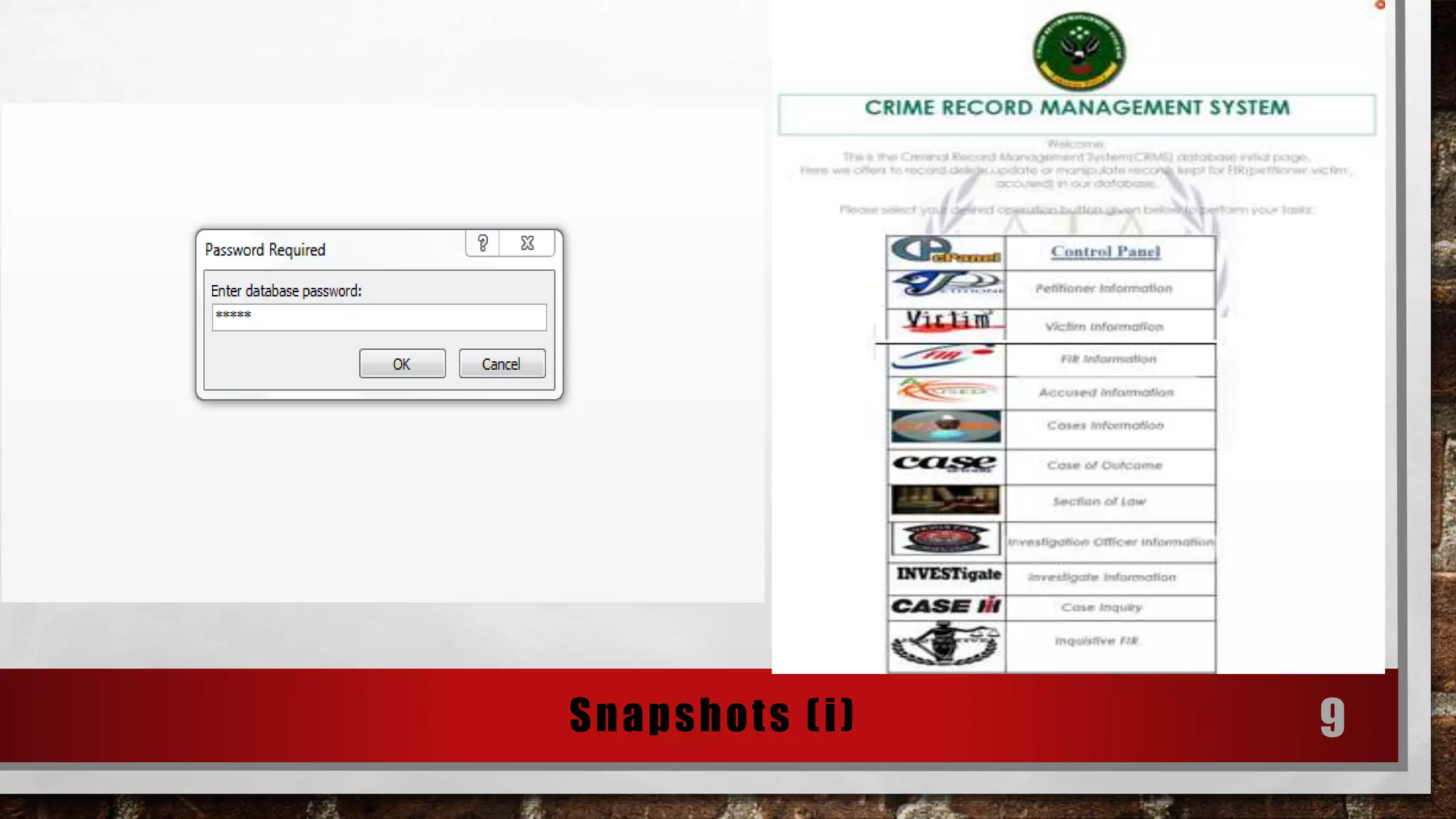 Crime Record Management System (CRMS) | PPTX