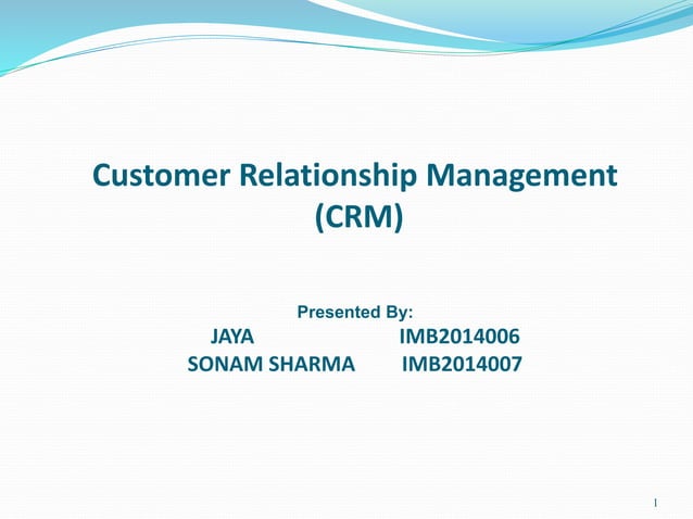 CRM | PPT