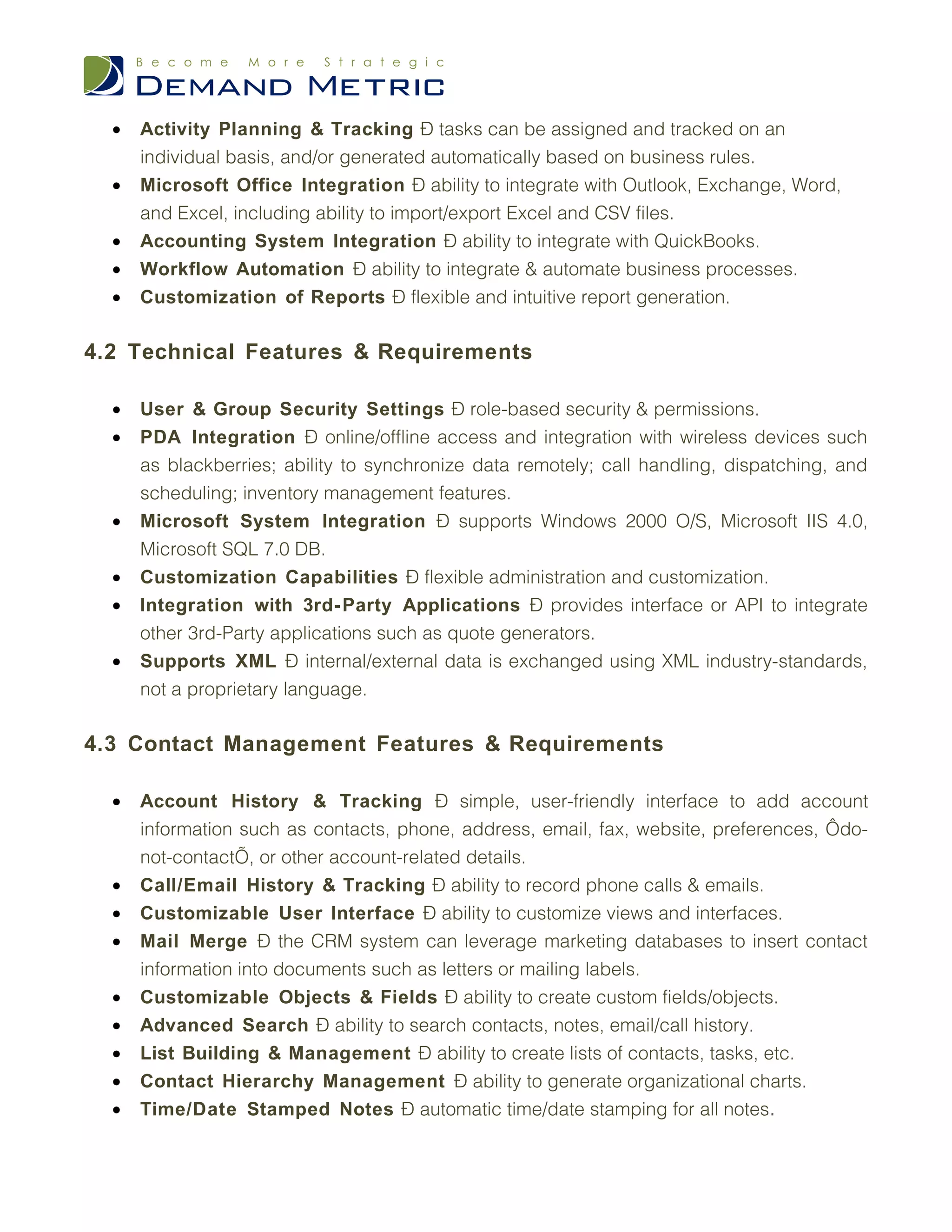 CRM System RFP Template | DOC