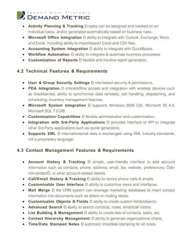 CRM System RFP Template | DOC | Business | Business and Finance
