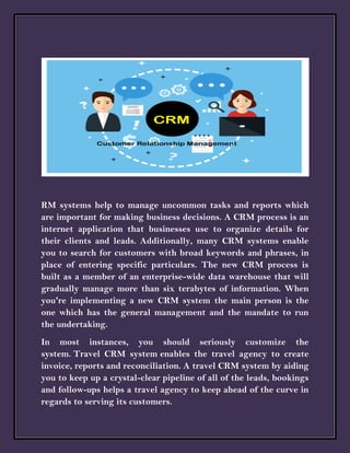 CRM Systems for Travel Agencies | PDF