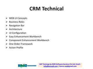 SAP CRM technical training | PDF