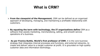 CRM , Tourism Marketing | PPTX