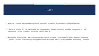Crm unit 1 | PPTX