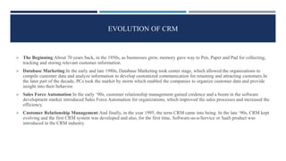 Crm unit 1 | PPTX