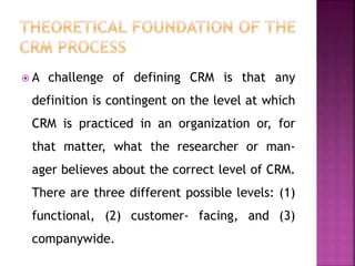 Customer Relationship Management unit 3 crm structures | PPTX