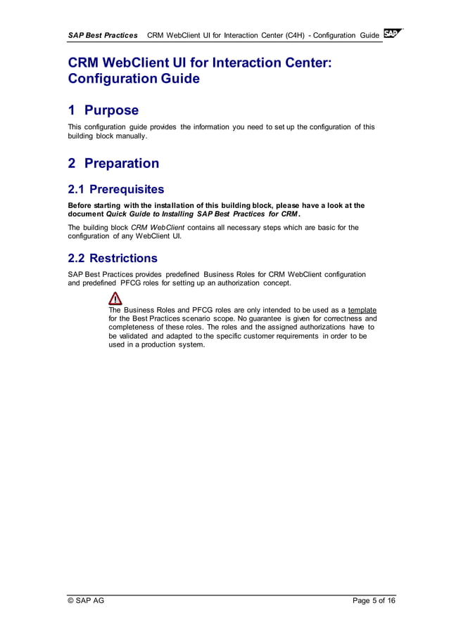 CRM WebClient UI for Interaction Center_C4H_CRM702_BB_ConfigGuide_EN_XX.doc