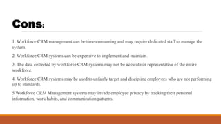 CRM Workforce Management | PPT