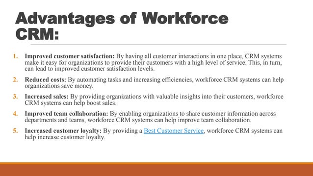 CRM Workforce Management | PPT