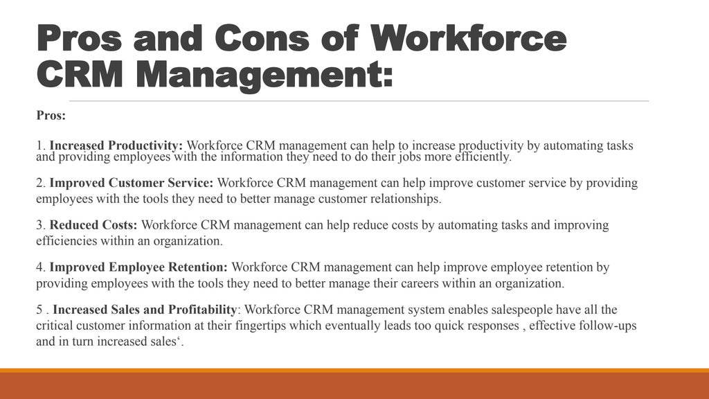 CRM Workforce Management | PPTX