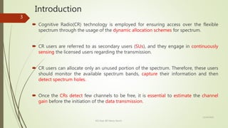 Spectrum Sensing in Cognitive Radio Network | PPTX
