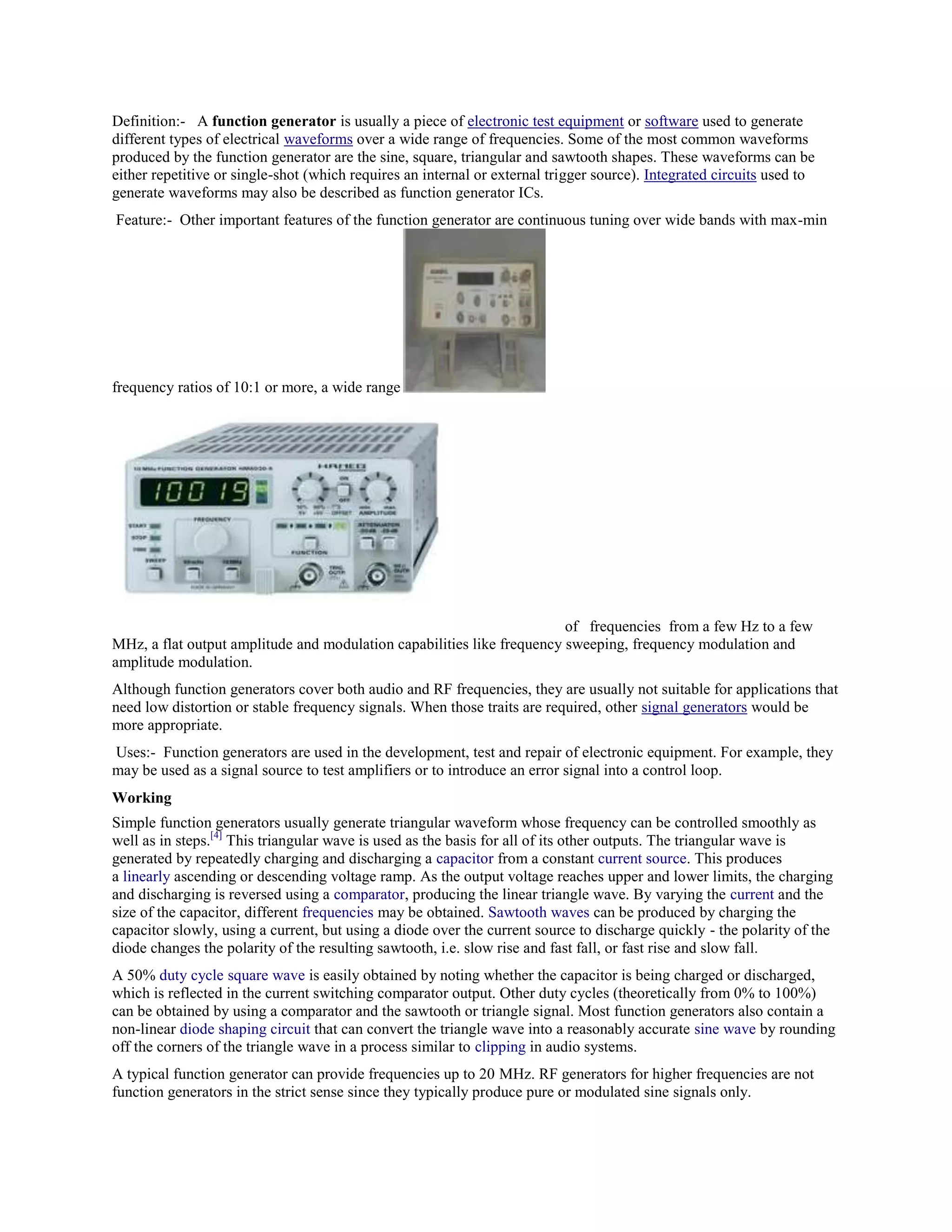 cathode ray oscilloscope &function generator | DOCX