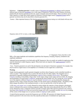 cathode ray oscilloscope &function generator | DOCX