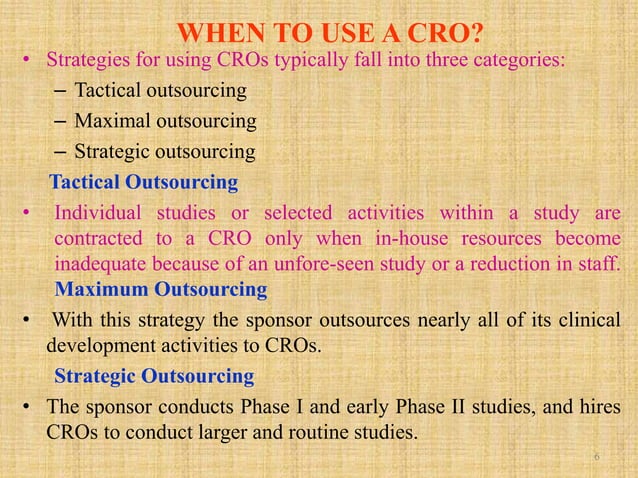 Cro | PPT | Pharmaceutical Industry | Industries