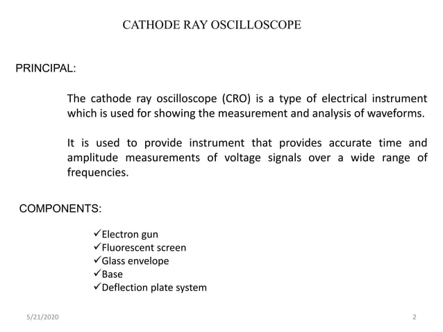 CATHODE RAY OSCILLOSCOPE | PPTX