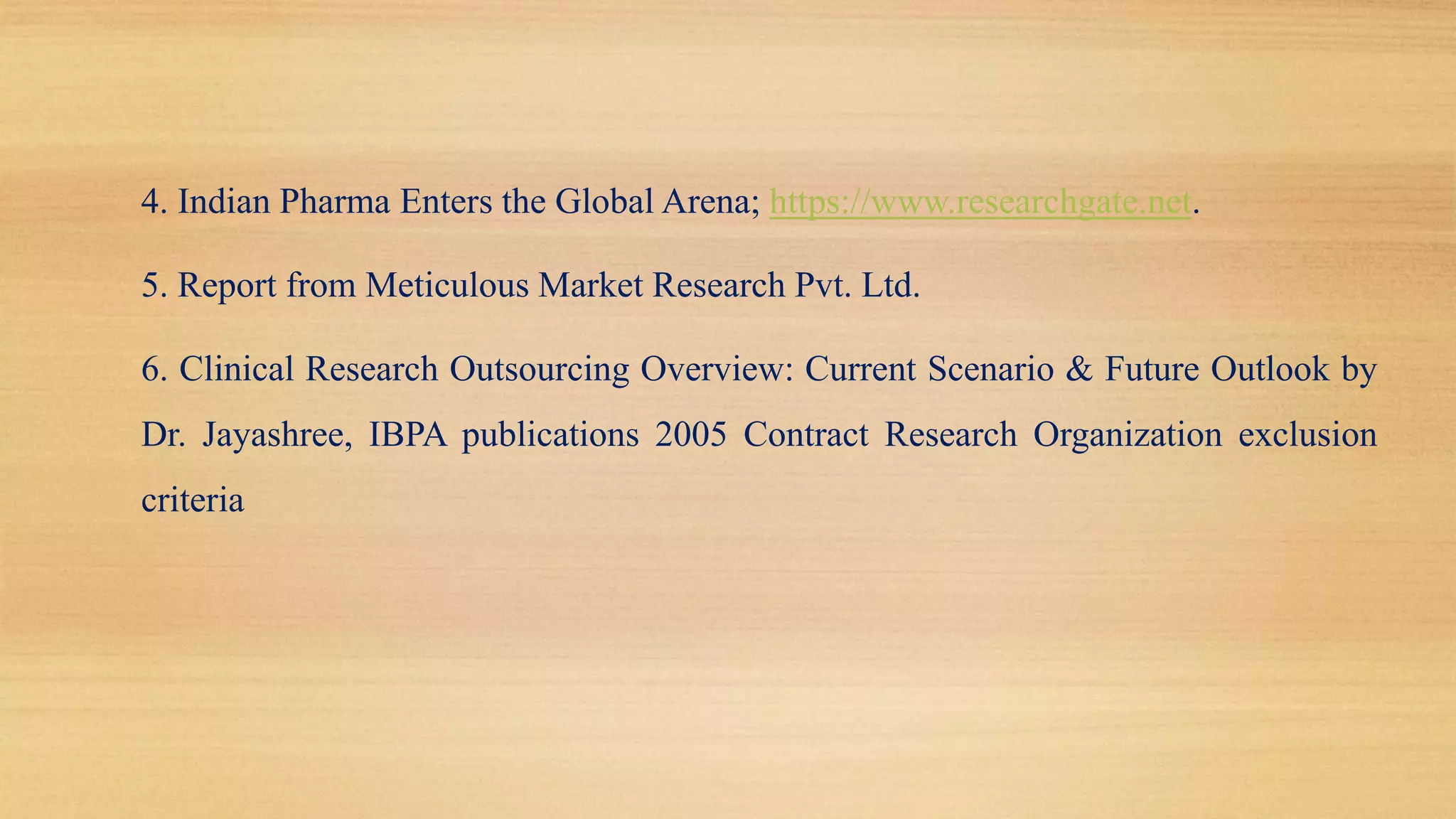 Contract Research Organisations- CRO in Pharma Field | PPTX