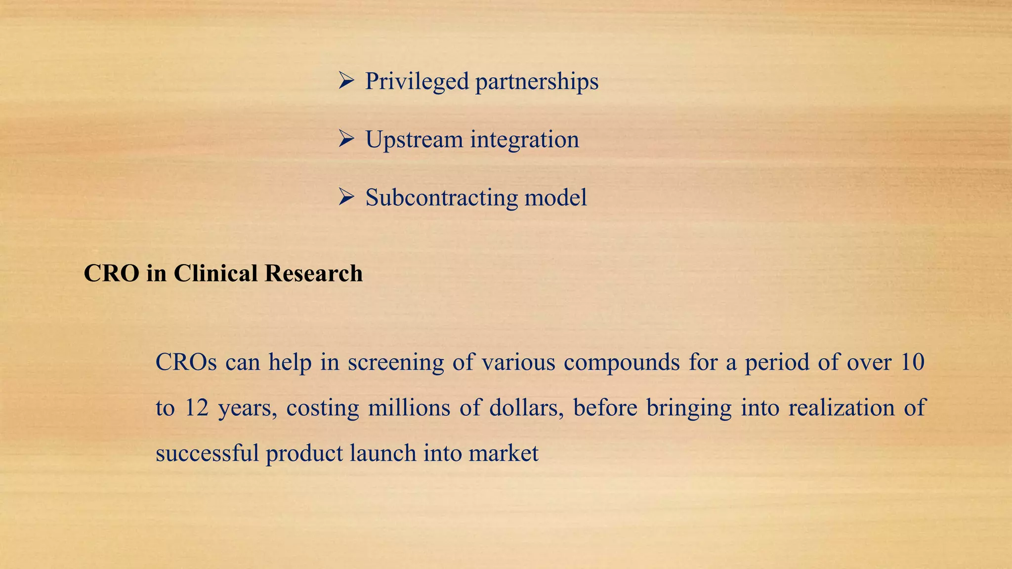 Contract Research Organisations- CRO in Pharma Field | PPTX