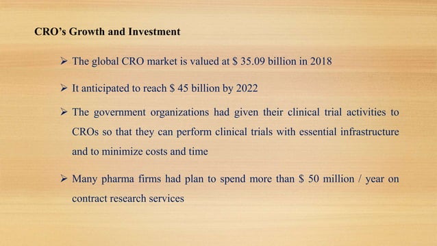 Contract Research Organisations- CRO in Pharma Field | PPTX