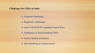 Contract Research Organisations- CRO in Pharma Field | PPTX
