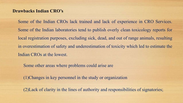 Contract Research Organisations- CRO in Pharma Field | PPTX