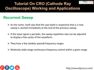 Cro cathode ray oscilloscope working and applications | PPTX