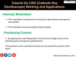 Cro cathode ray oscilloscope working and applications | PPTX