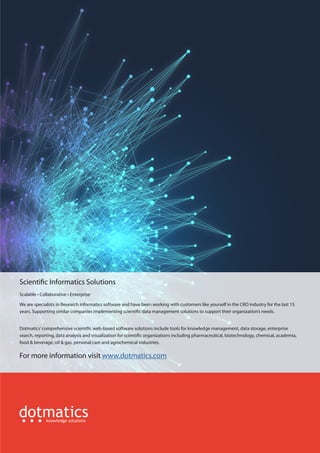 CRO Solutions by Dotmatics | PDF