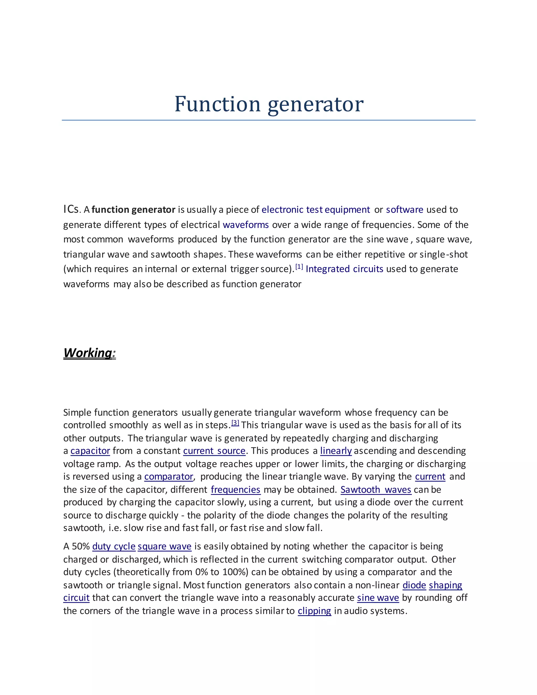 CRO and functional generator physics | DOCX