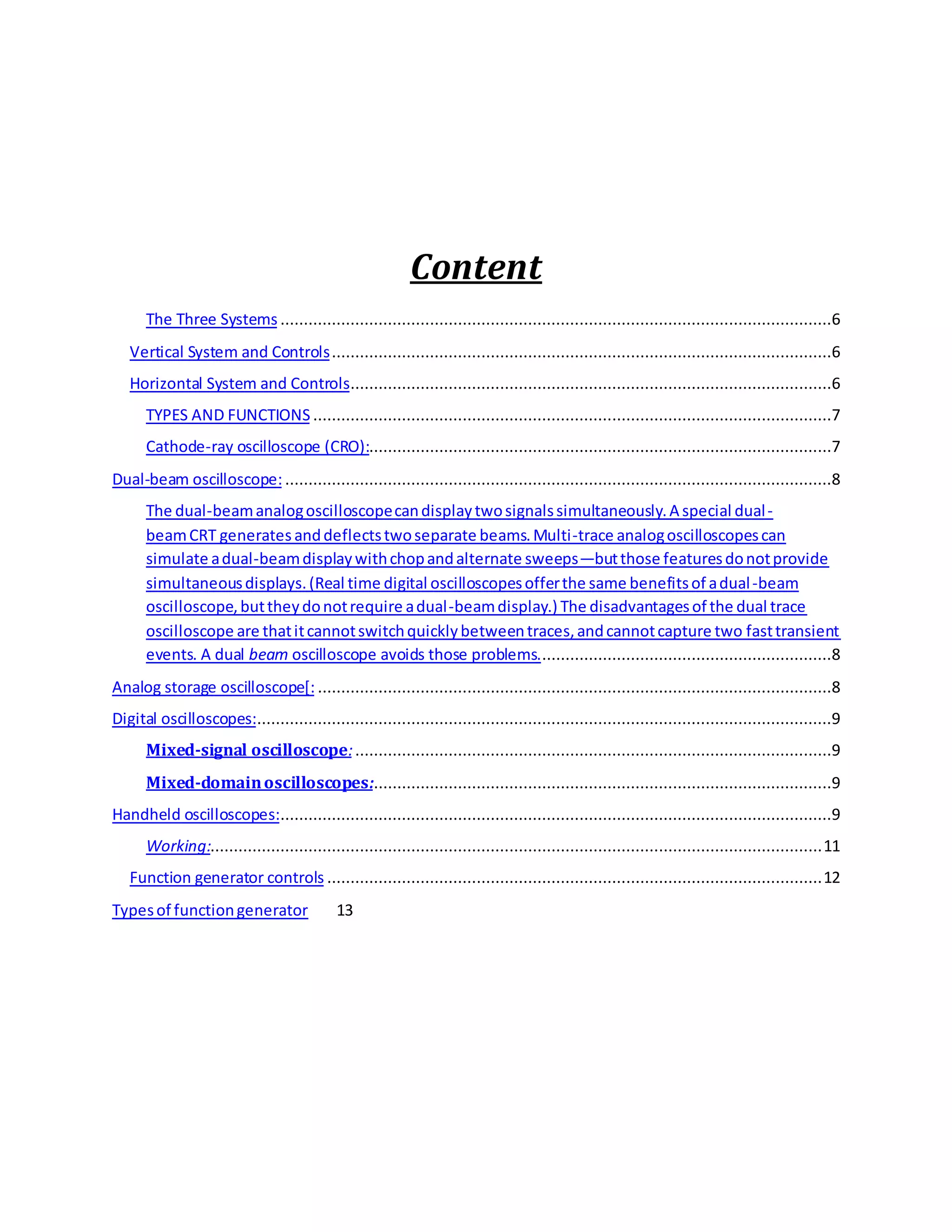 Cro And Functional Generator Physics Docx Consumer Electronics