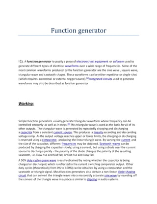 CRO and functional generator physics | DOCX