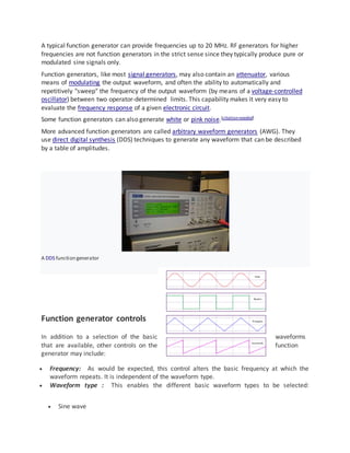 CRO and functional generator physics | DOCX