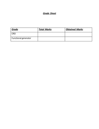 CRO and functional generator physics | DOCX