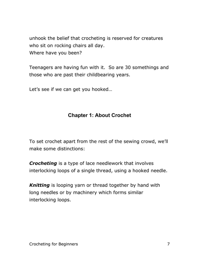 Crochet for Beginners | PDF | Needlework | Arts and Crafts
