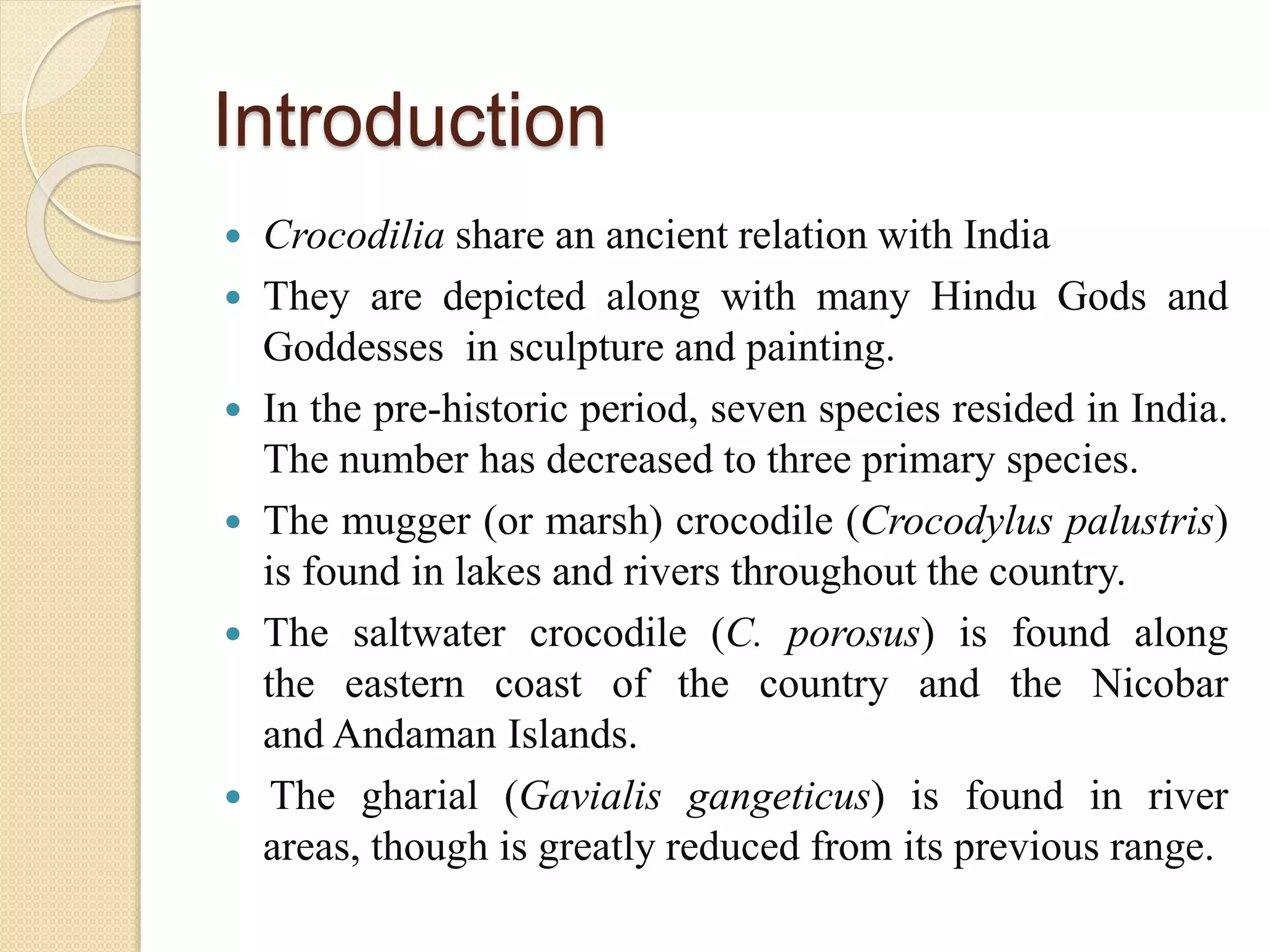 Crocodile sites in india | PPTX