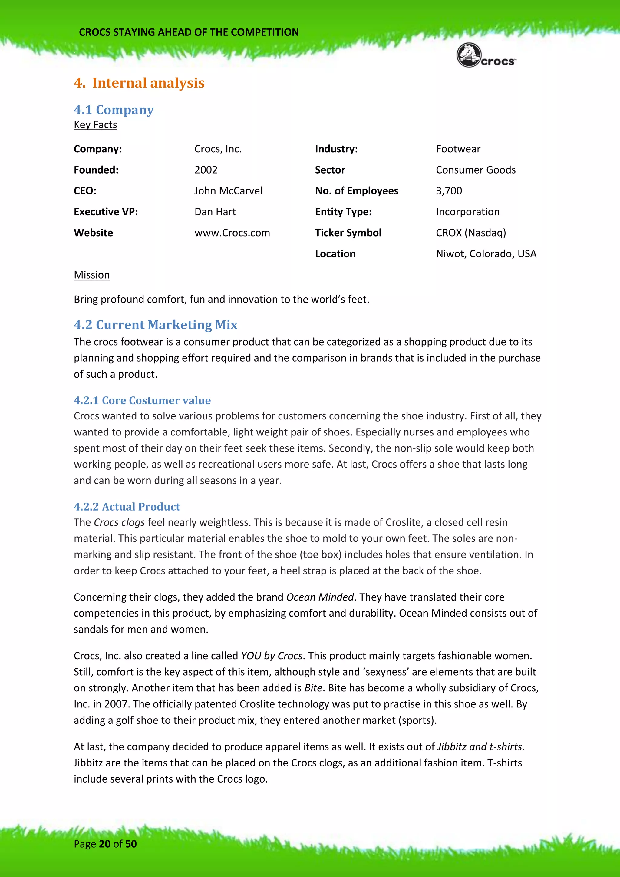 Crocs Marketing Plan | PDF