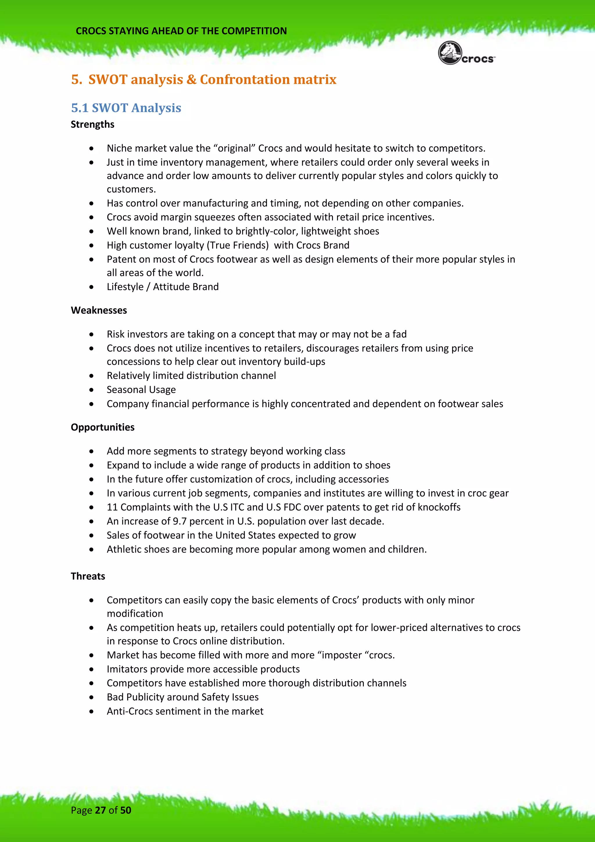 Crocs Marketing Plan | PDF