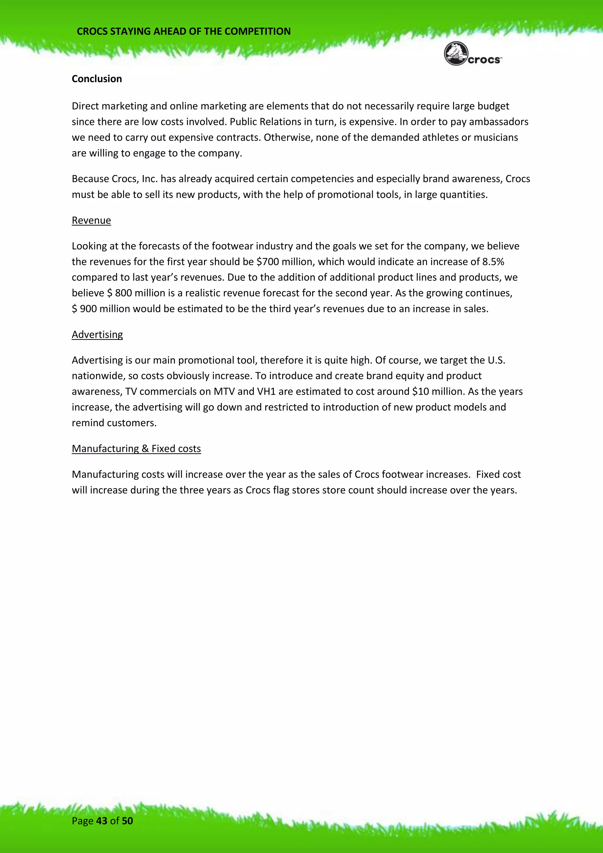 Crocs Marketing Plan | PDF