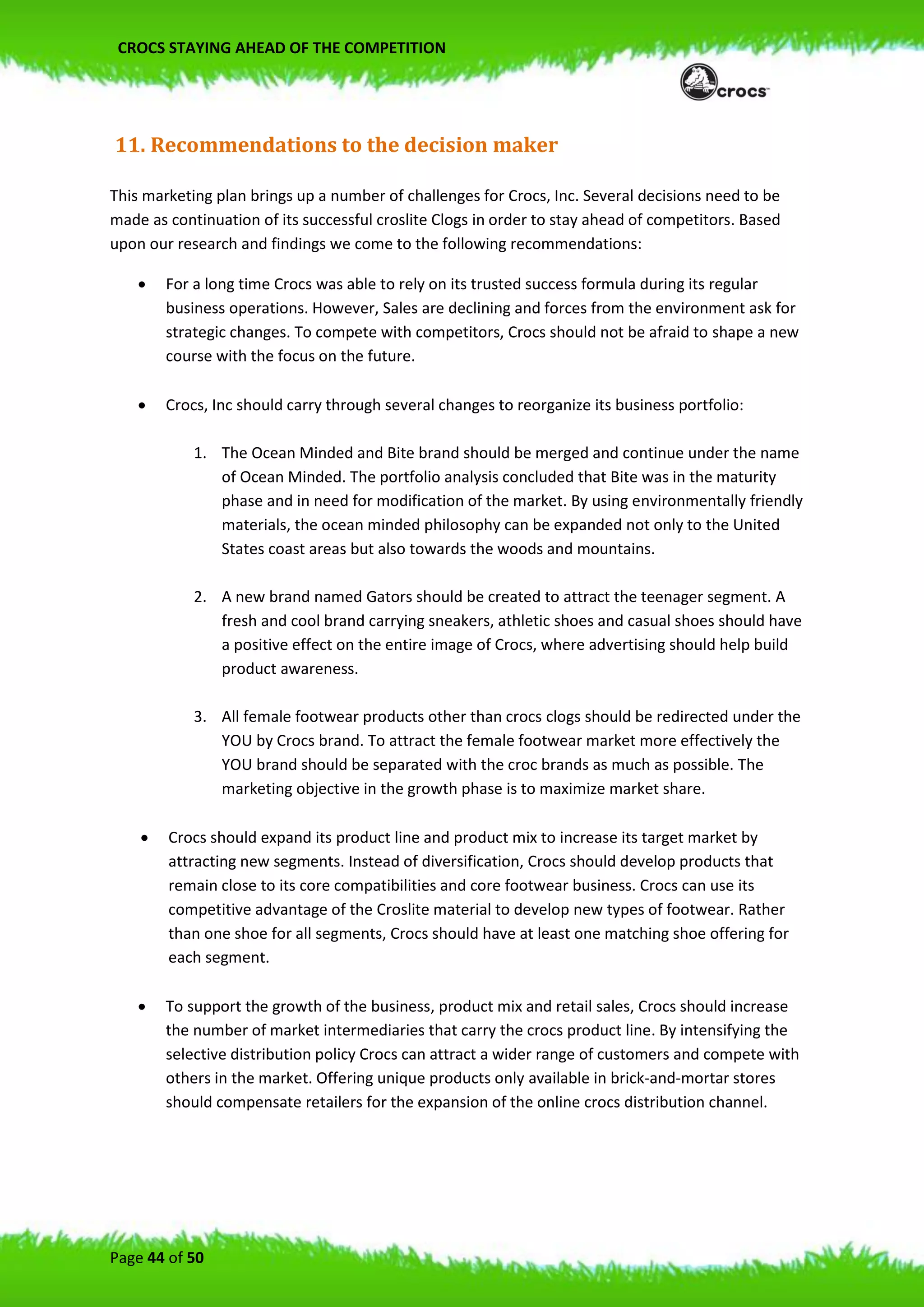 Crocs Marketing Plan | PDF