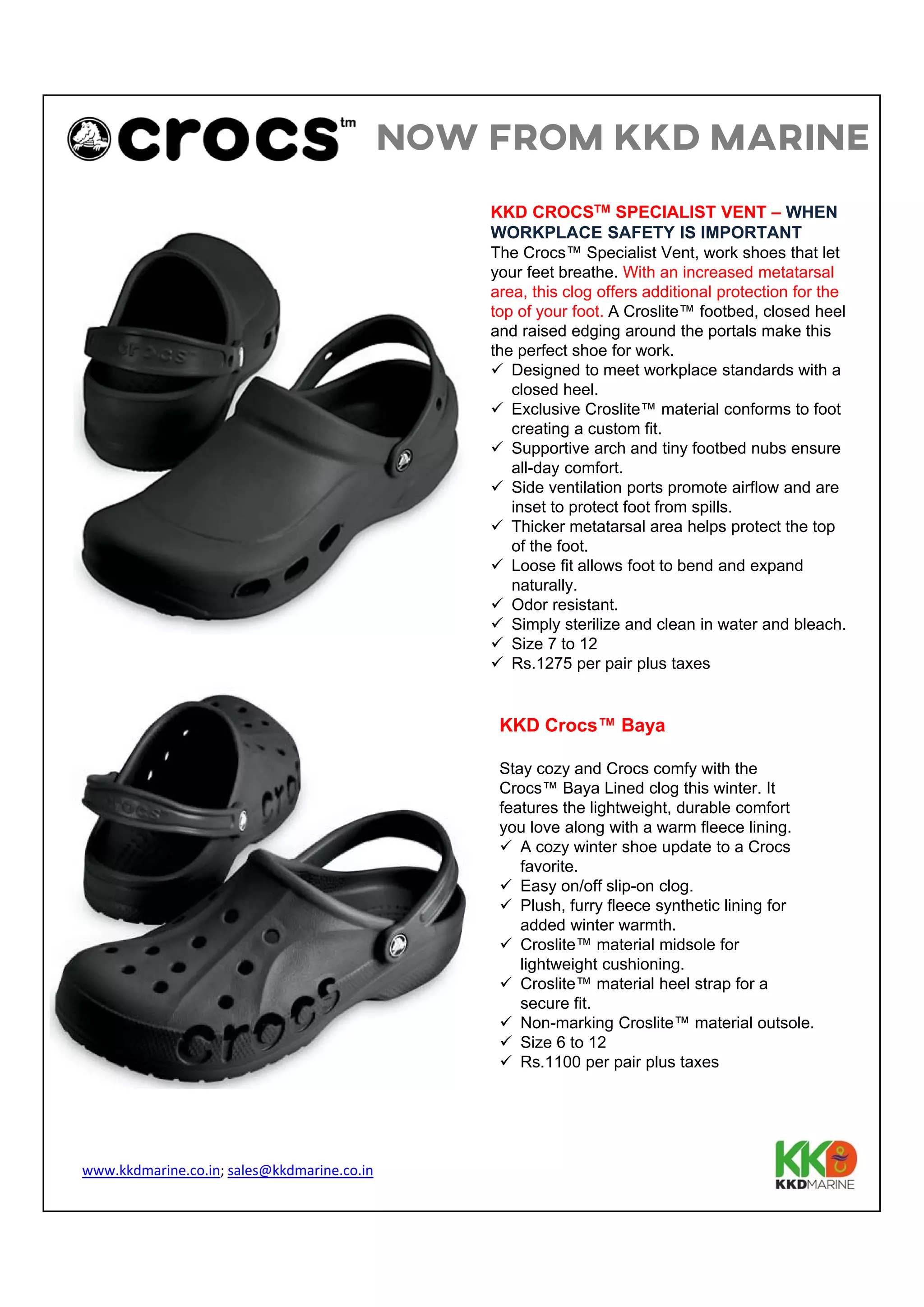 Crocs now from kkd marine | PDF