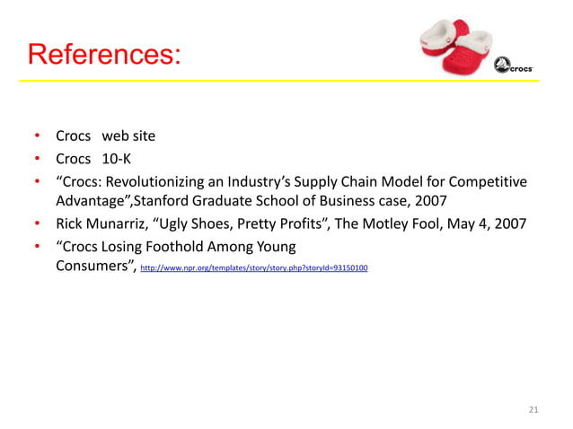 Crocs - with 2010 update | PPTX | Retail Industry | Industries