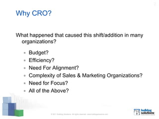 The Incorporation of the CRO in Your Organization | PPTX