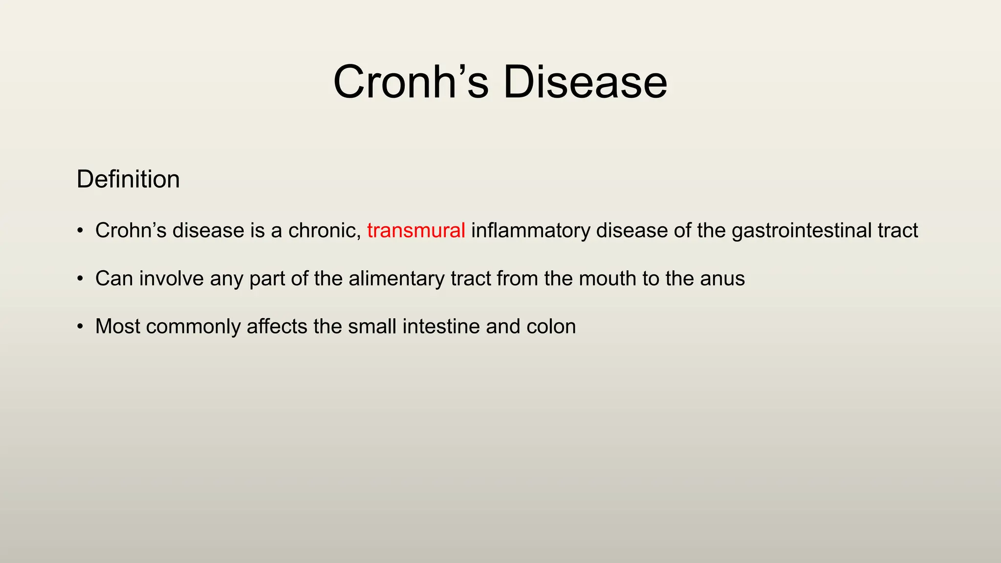 Crohn's diseases topic of general surgery | PPTX