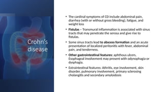 Crohn's disease diagnosis and management | PPTX