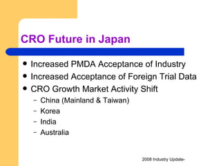 CRO Industry in Japan 2008 | PPT