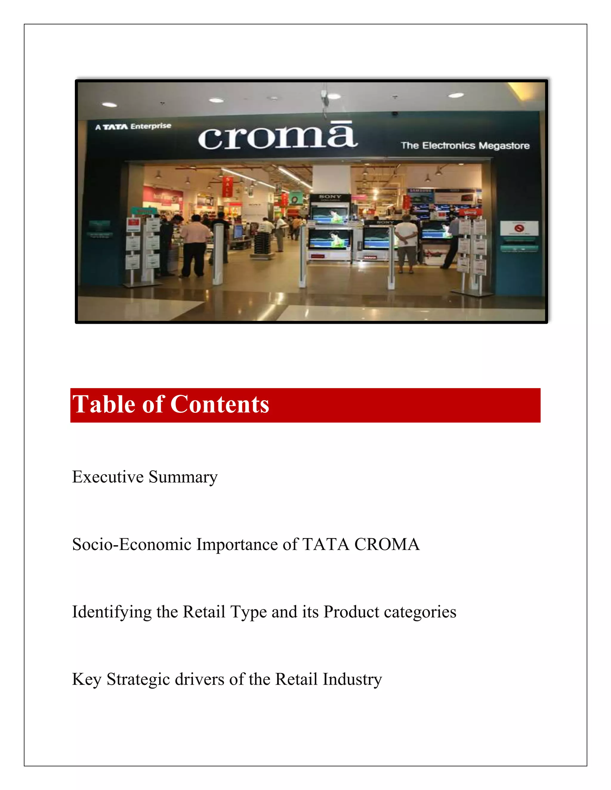 Croma retail visit | DOCX