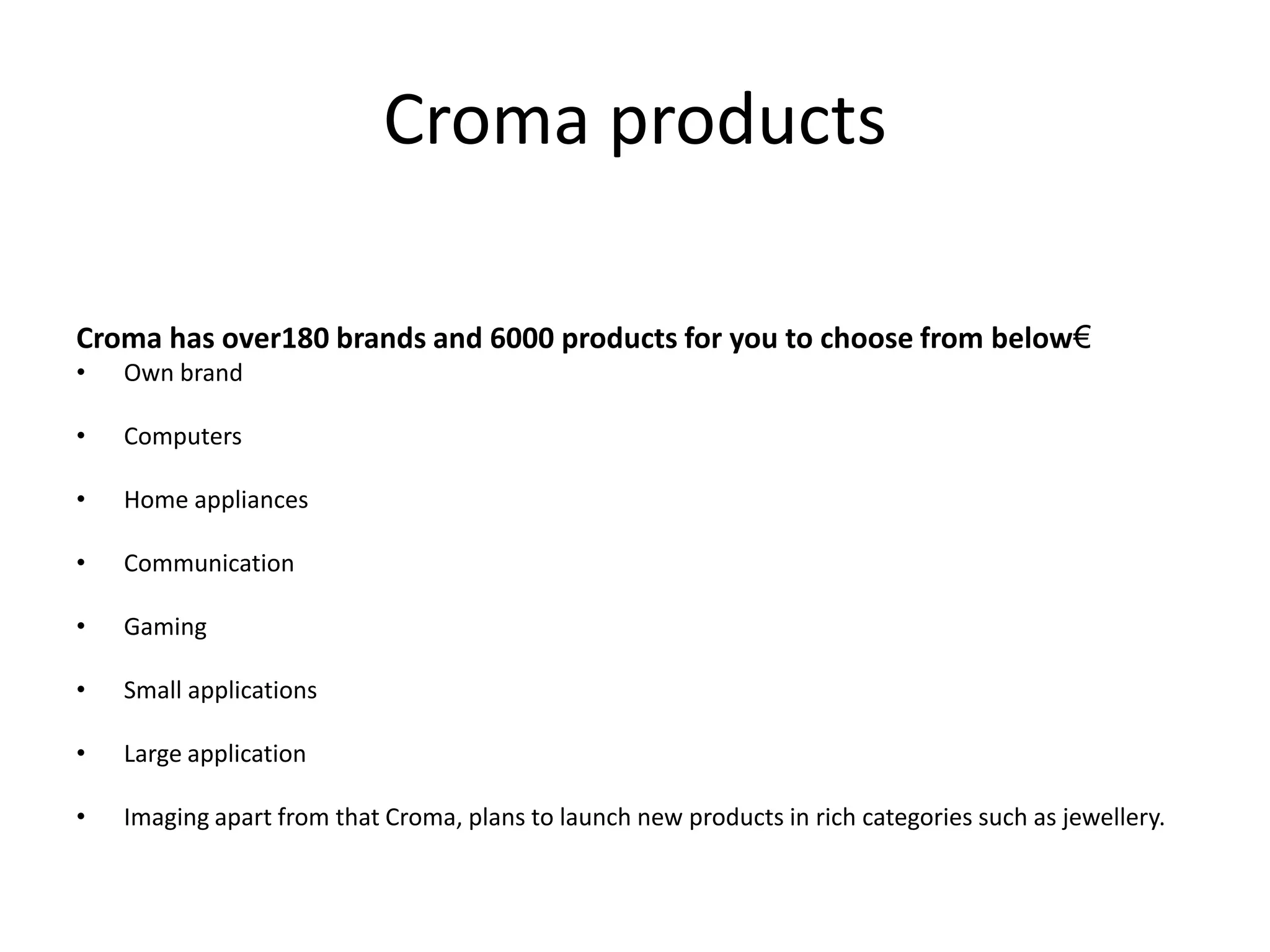Croma Retail | PPTX