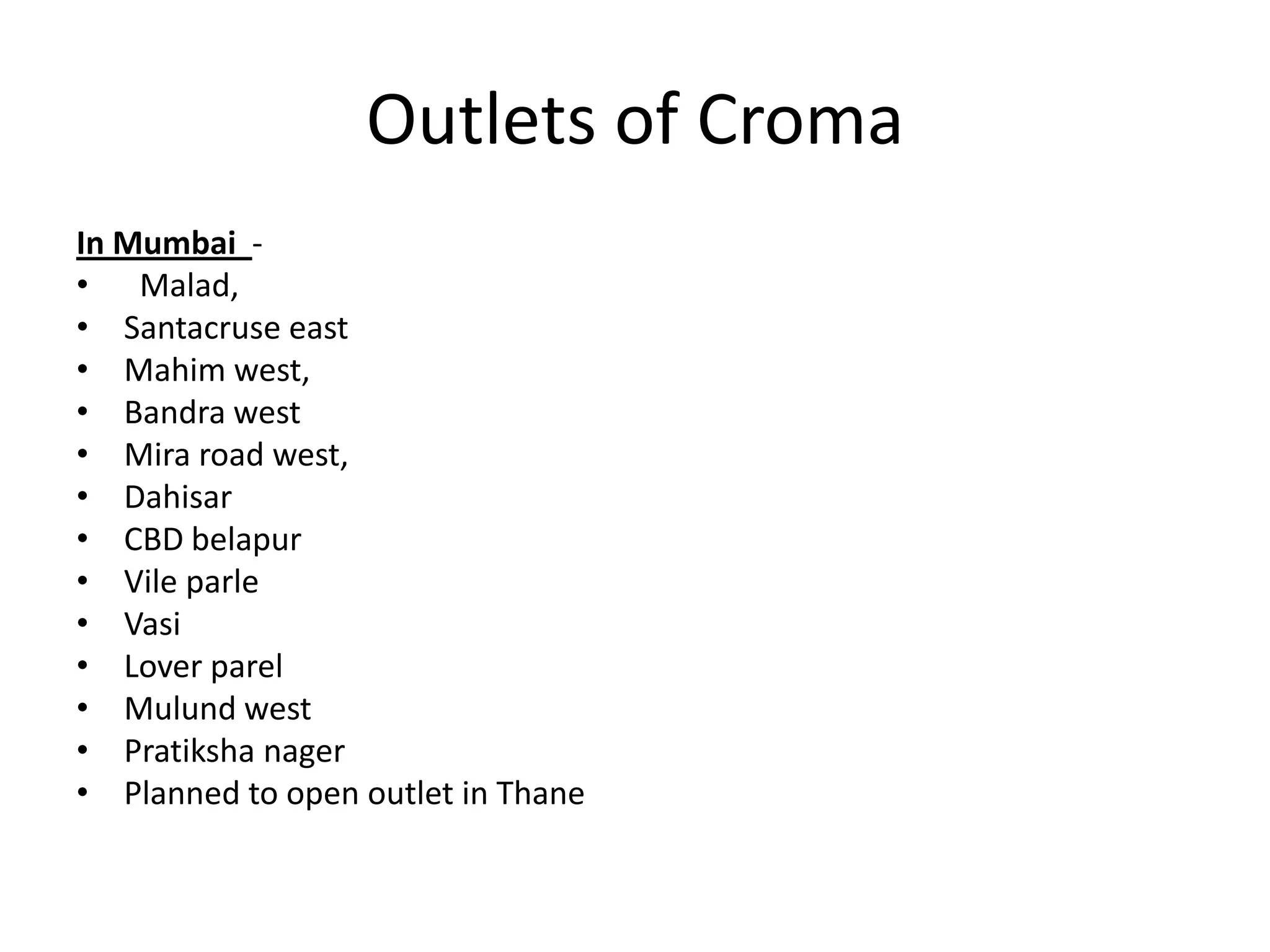 Croma Retail | PPTX