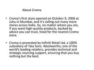 Croma Retail | PPTX