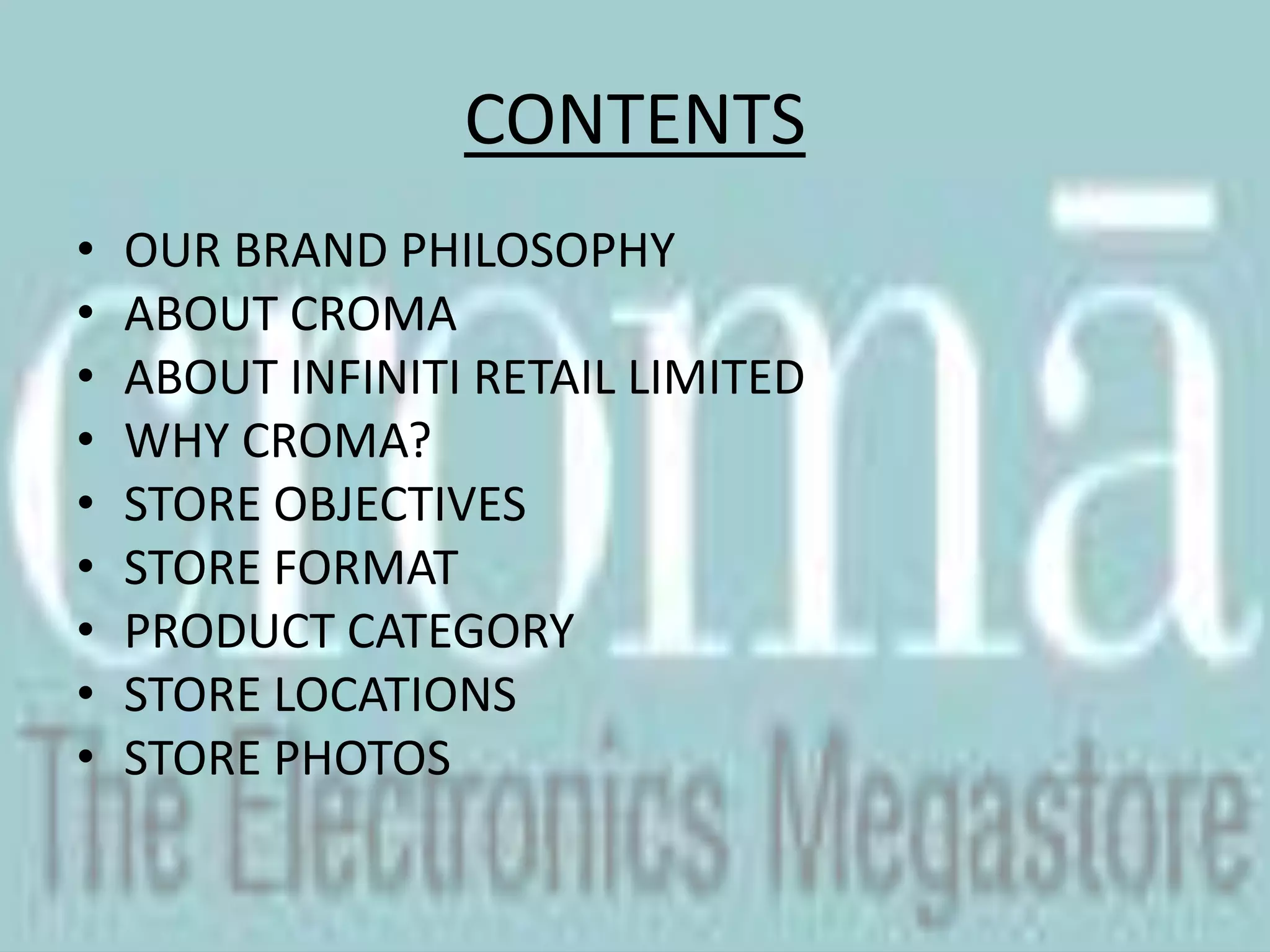 Croma Ppt | PPTX